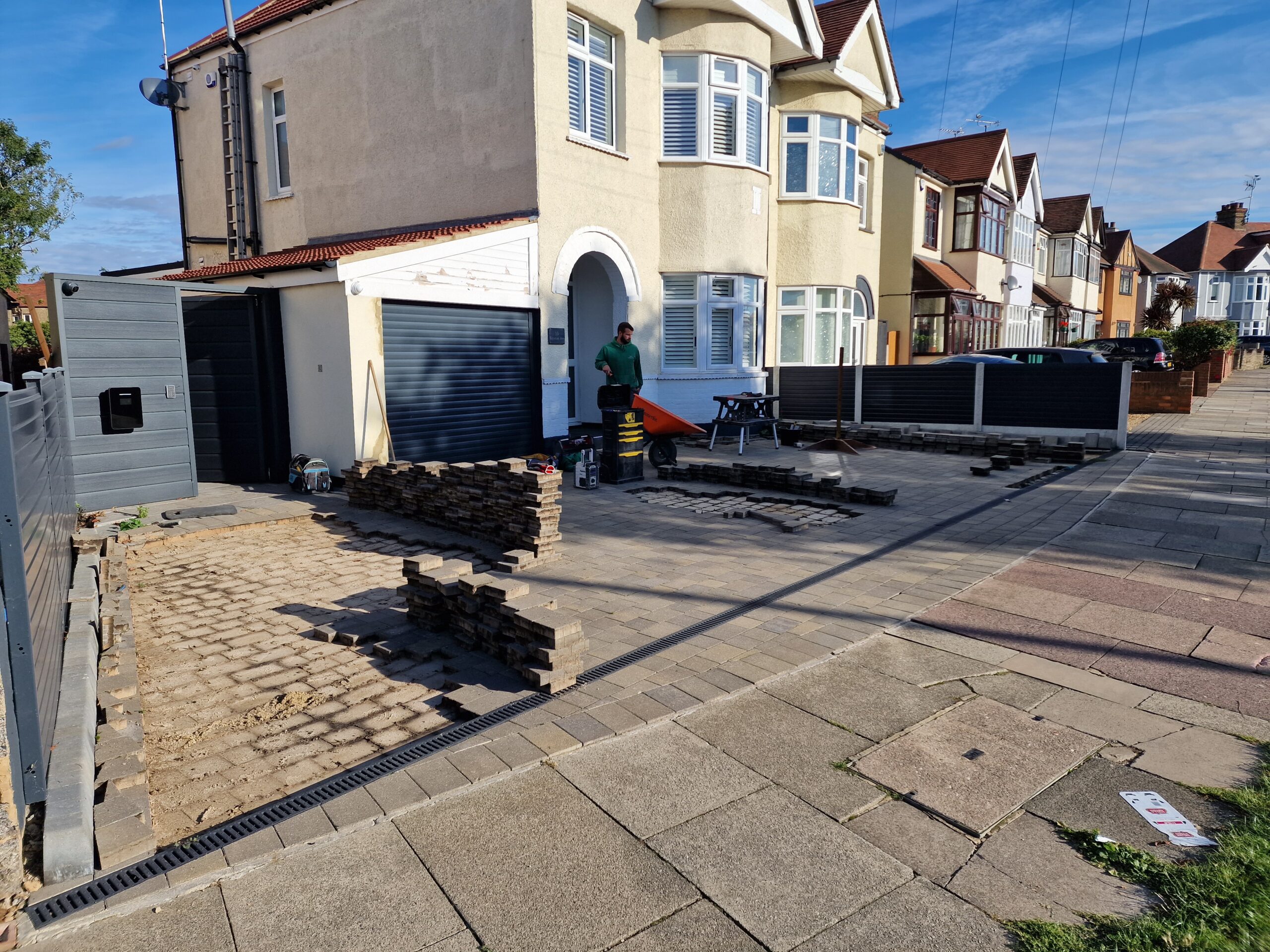 The Team Hard at Work - Block Paving Maintenance